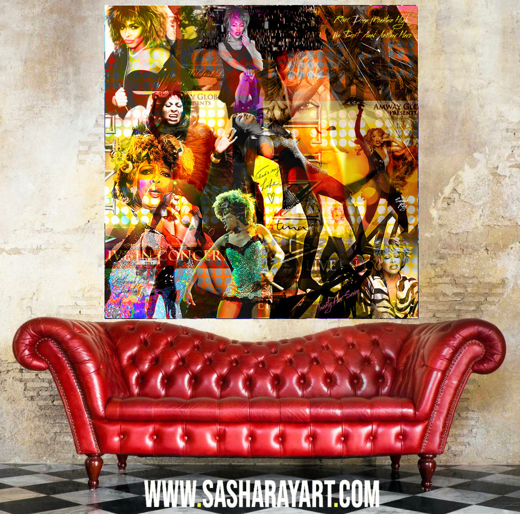 Tina Turner canvas – Sasha Ray Art